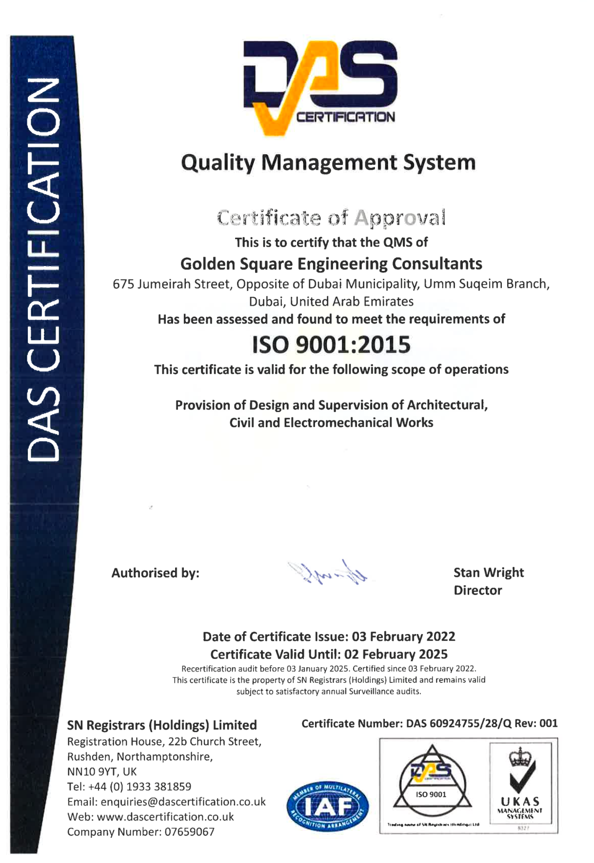 Golden Square Engineering Consultant in UAE